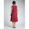 1920s chiffon flapper dress in maroon red with a ruffled skirt detail ...