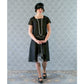 Black flapper dress with chiffon and lace with flutter sleeves ...